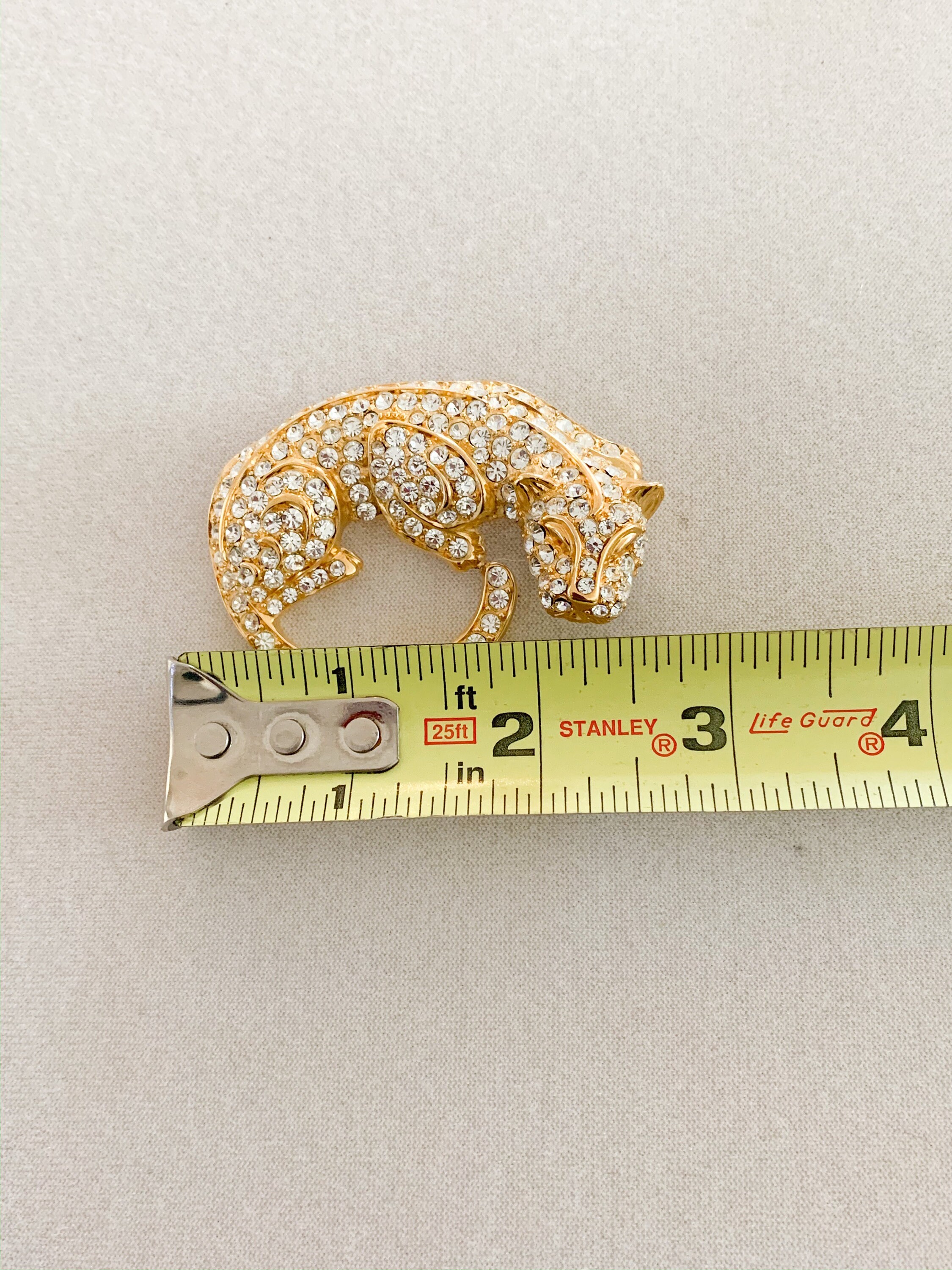 Trifari Vintage Pave Rhinestone Leopard Pin - Etsy