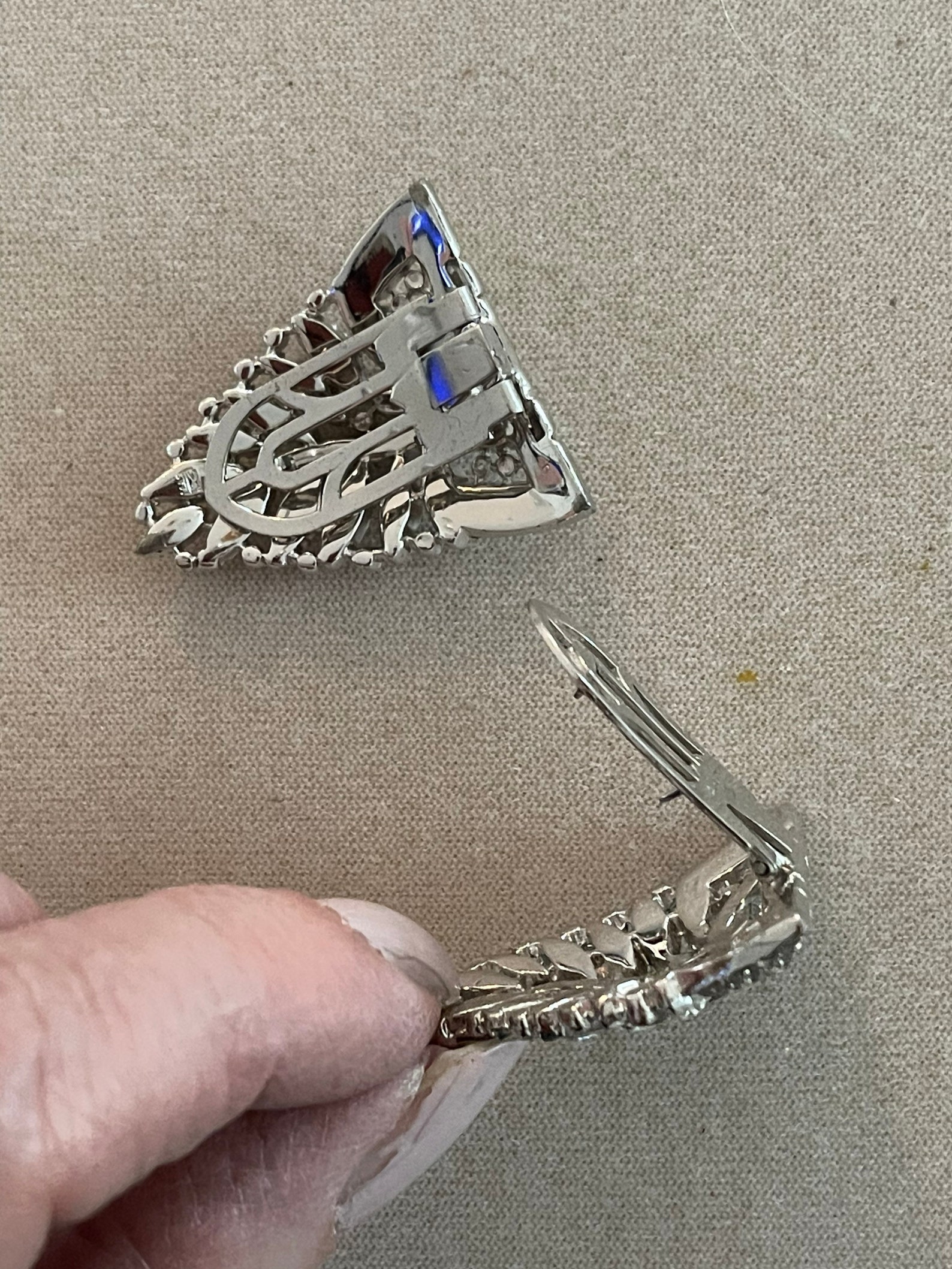 Vintage Trifari Rhinestone Dress Clips - Etsy