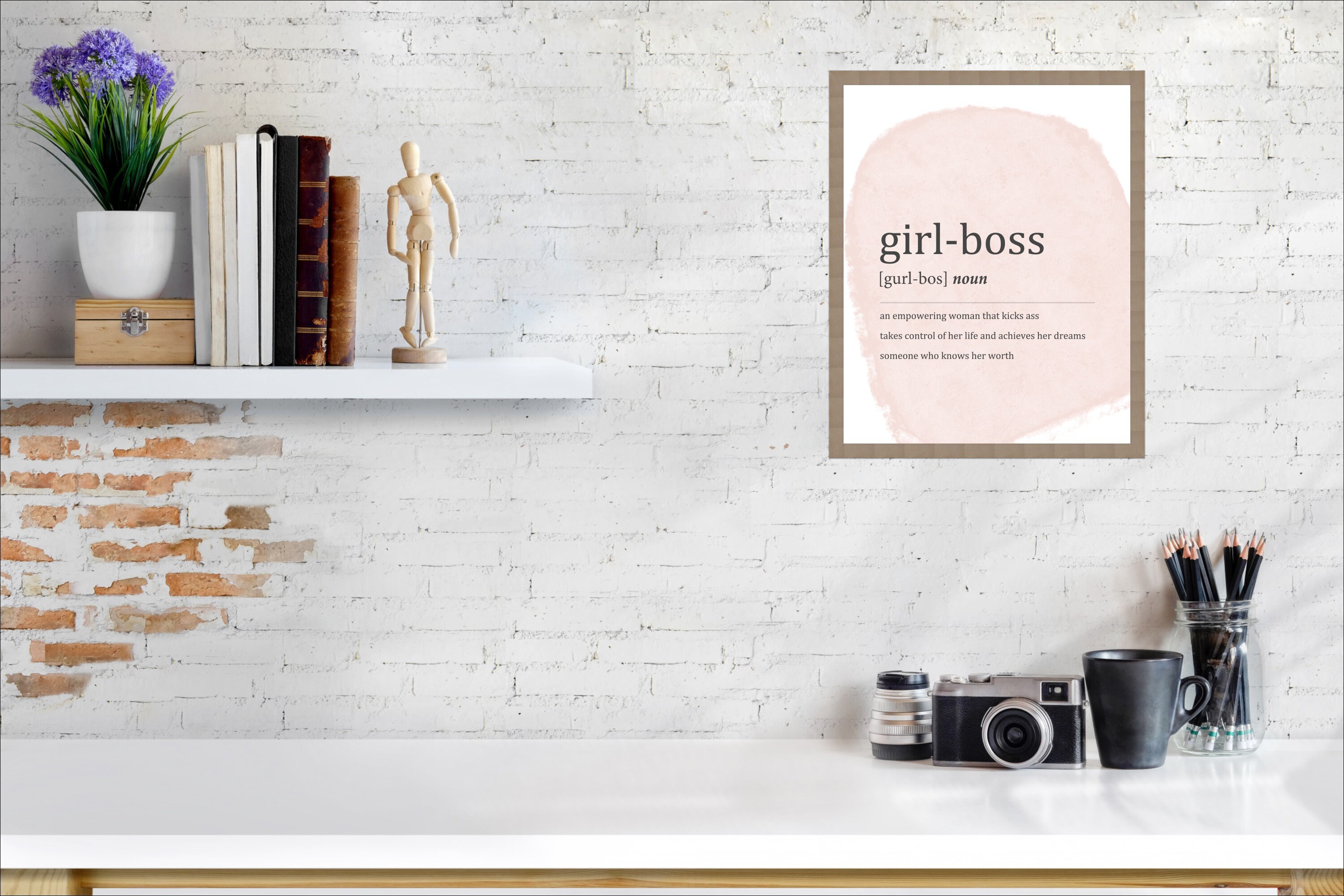 Girl Boss Print Girl Boss Sign Girl Boss Poster Definition | Etsy