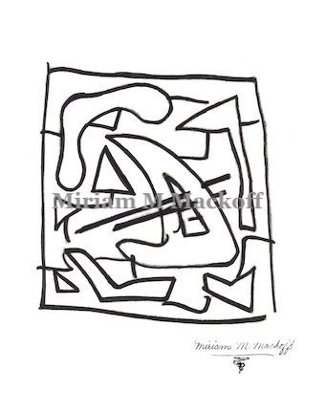 Triangles Line Art Miriam Mackoff for Digital Yesterdays Original ...