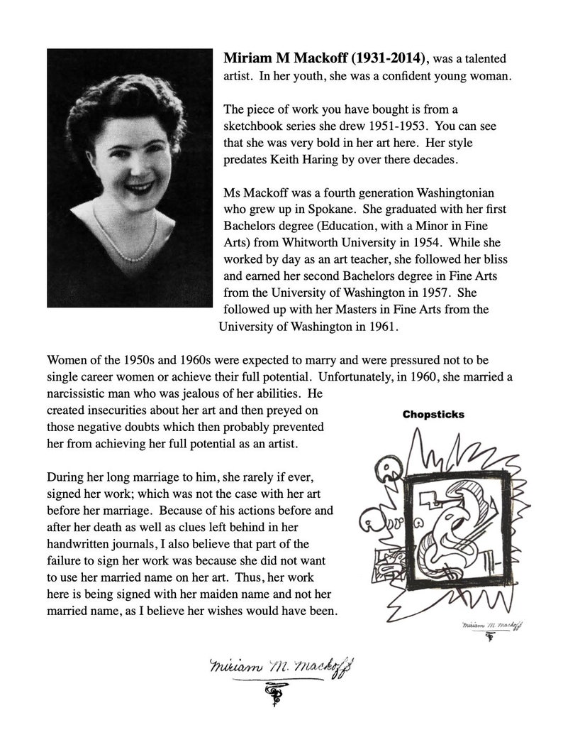 Chopsticks Line Art Miriam Mackoff for Digital Yesterdays Original ...