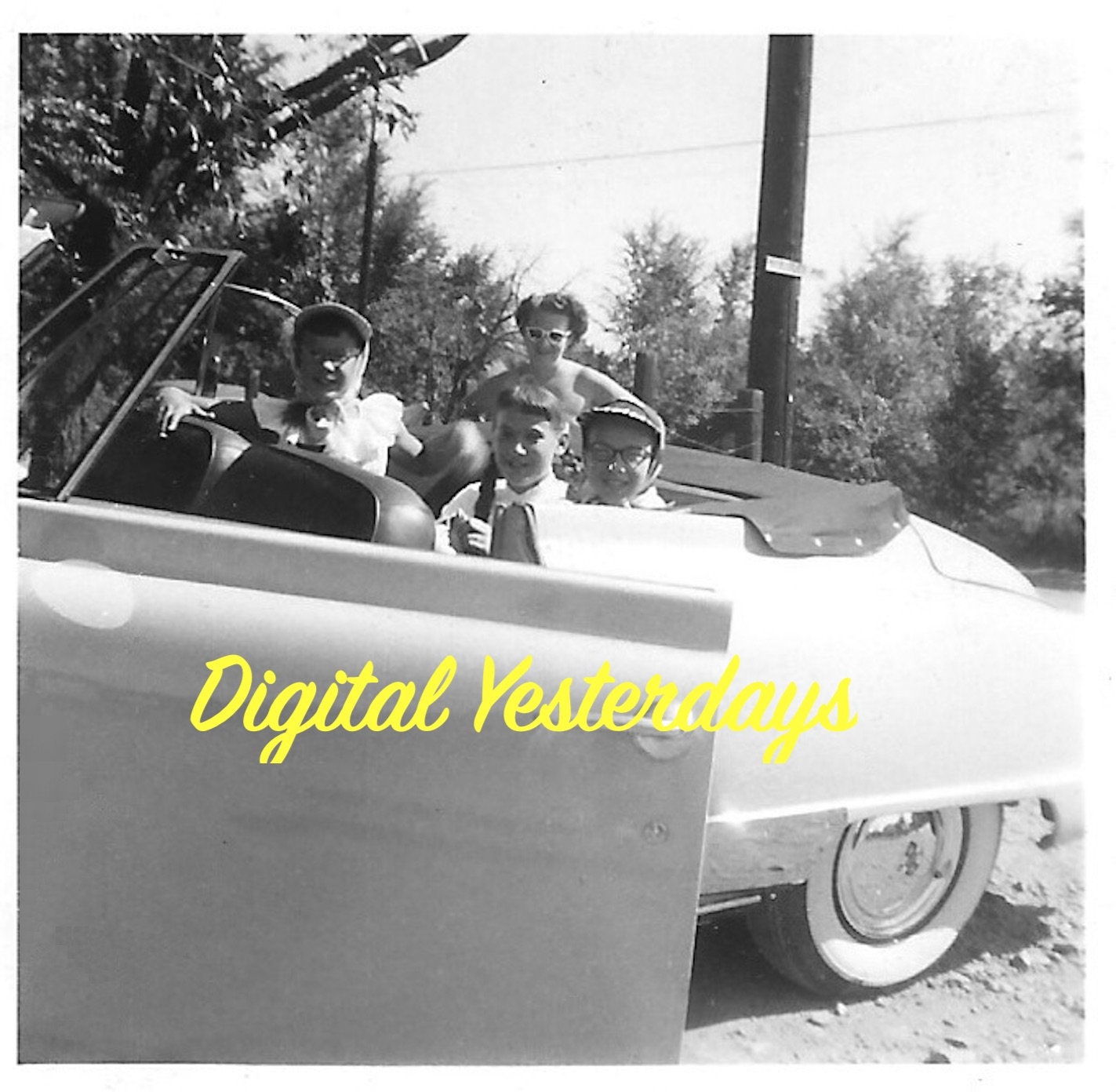 PRINTABLE 1950s Road Trip 1950s Convertible Car 4 Girls on Trip 1950s ...