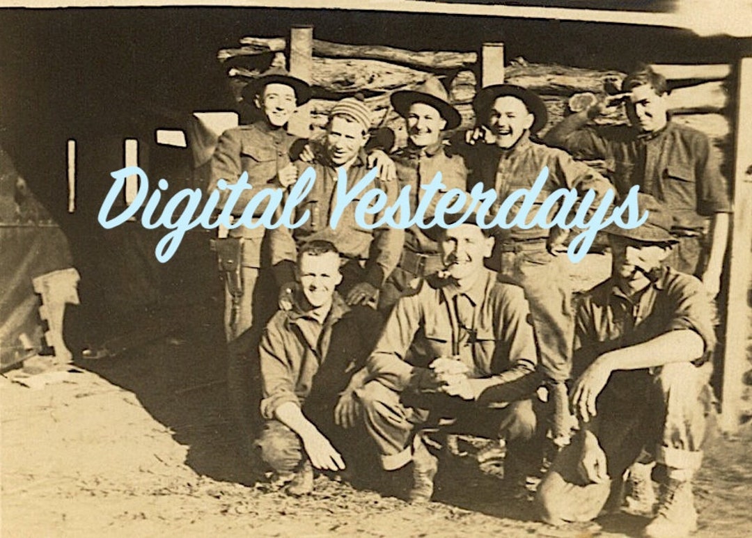 PRINTABLE 1930s National Guards or Early WWII Soldiers Group Sepia ...