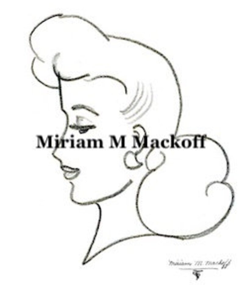 Profile of A Woman Line Art Miriam Mackoff for Digital Yesterdays ...