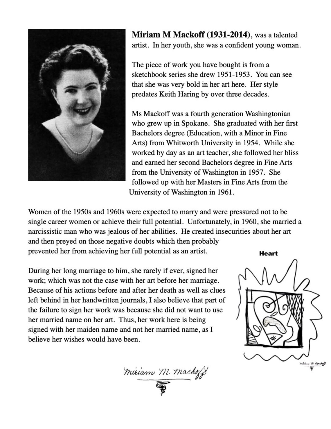 Heart Line Art Miriam Mackoff for Digital Yesterdays Original Digital ...