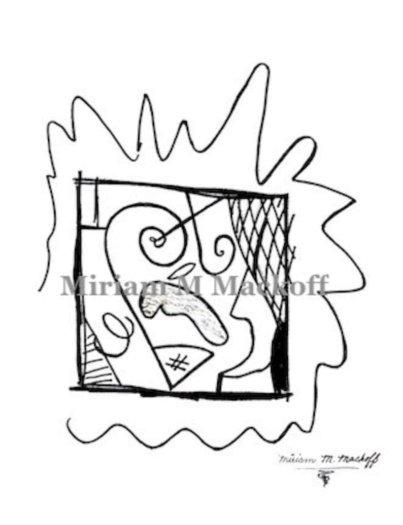 Heart Line Art Miriam Mackoff for Digital Yesterdays Original Digital ...