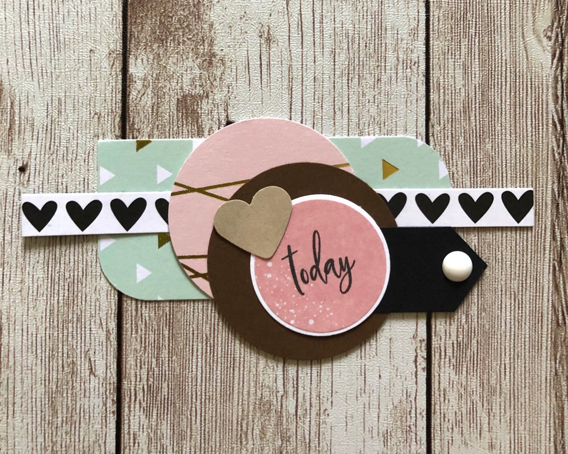 Pack of 5 Light Pink and Mint Paper Embellishments Handmade ...