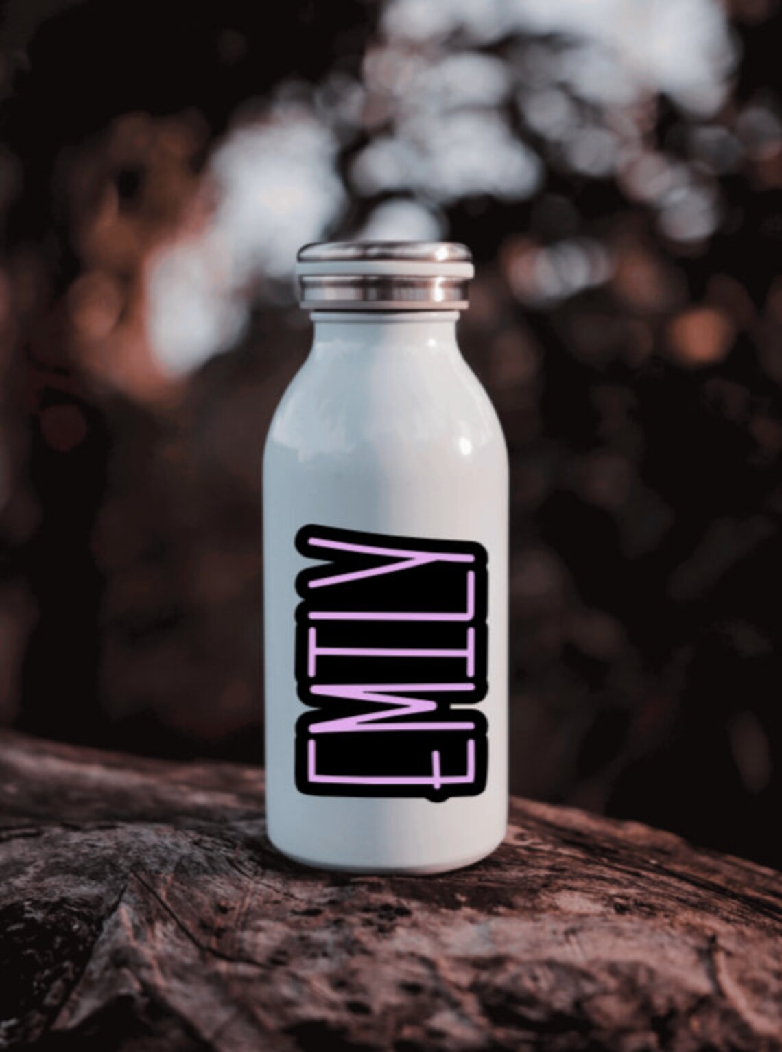 Custom Double Layer Name Vinyl Decal (black Bottom Layer), Two Color ...