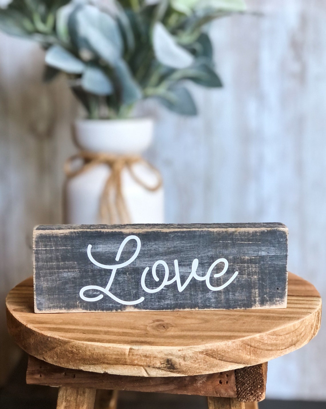 Small Accent Mini Wood Signs, Modern Farmhouse Decor, Mini Distressed ...