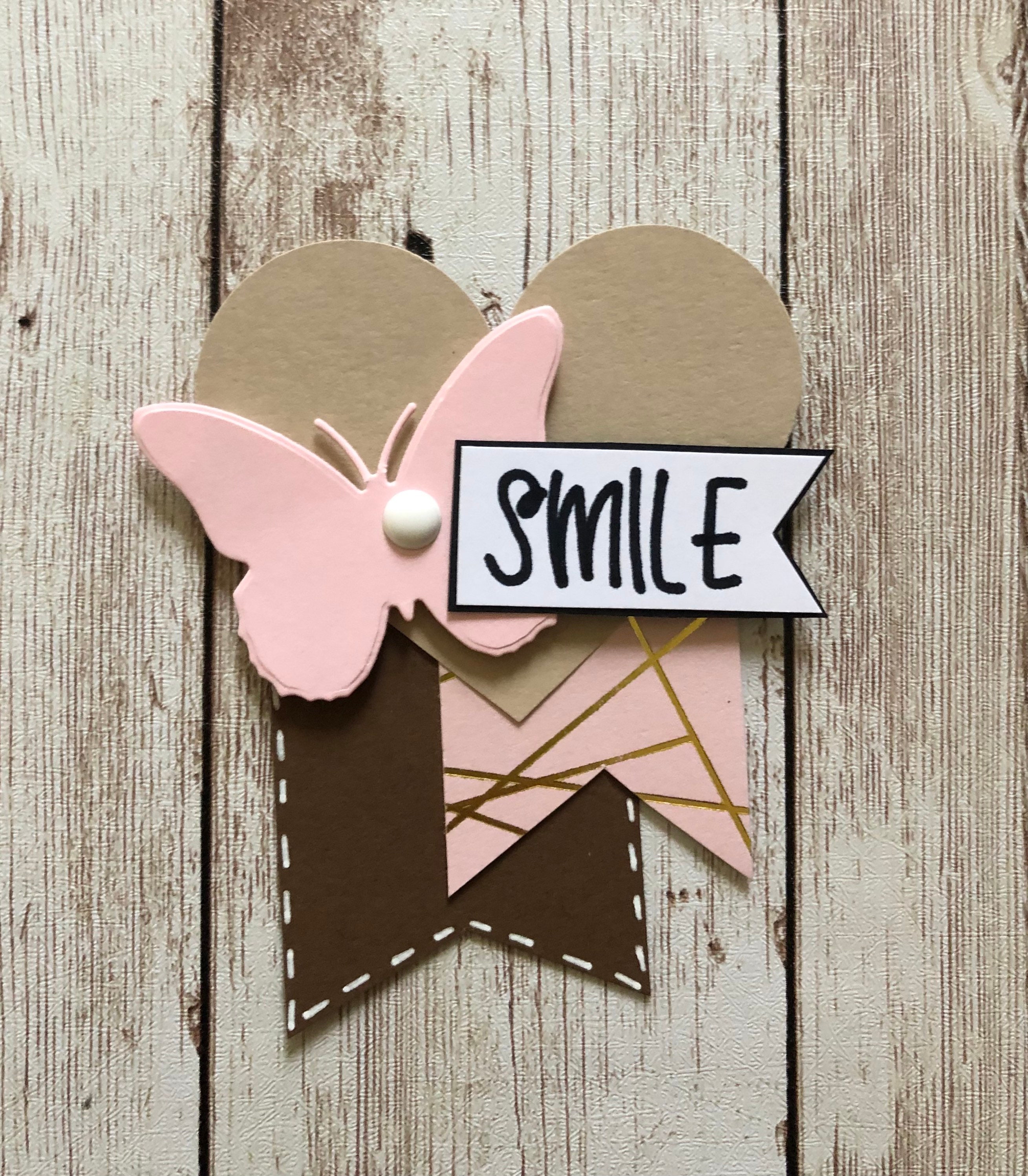 Pack of 5 Light Pink and Mint Paper Embellishments Handmade ...