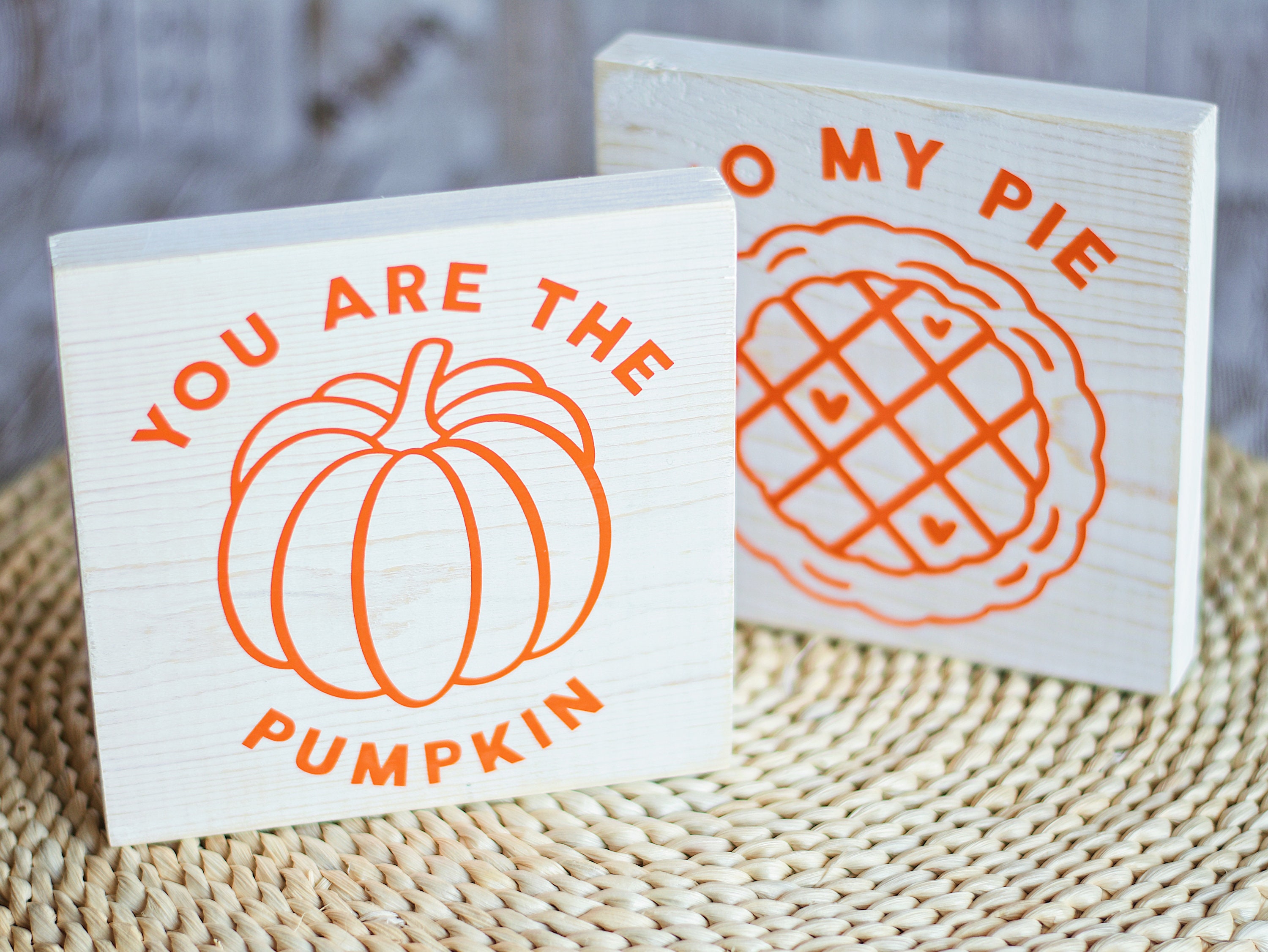You Are the Pumpkin to My Pie Wood Sign (set of 2 Mini Wood Signs ...