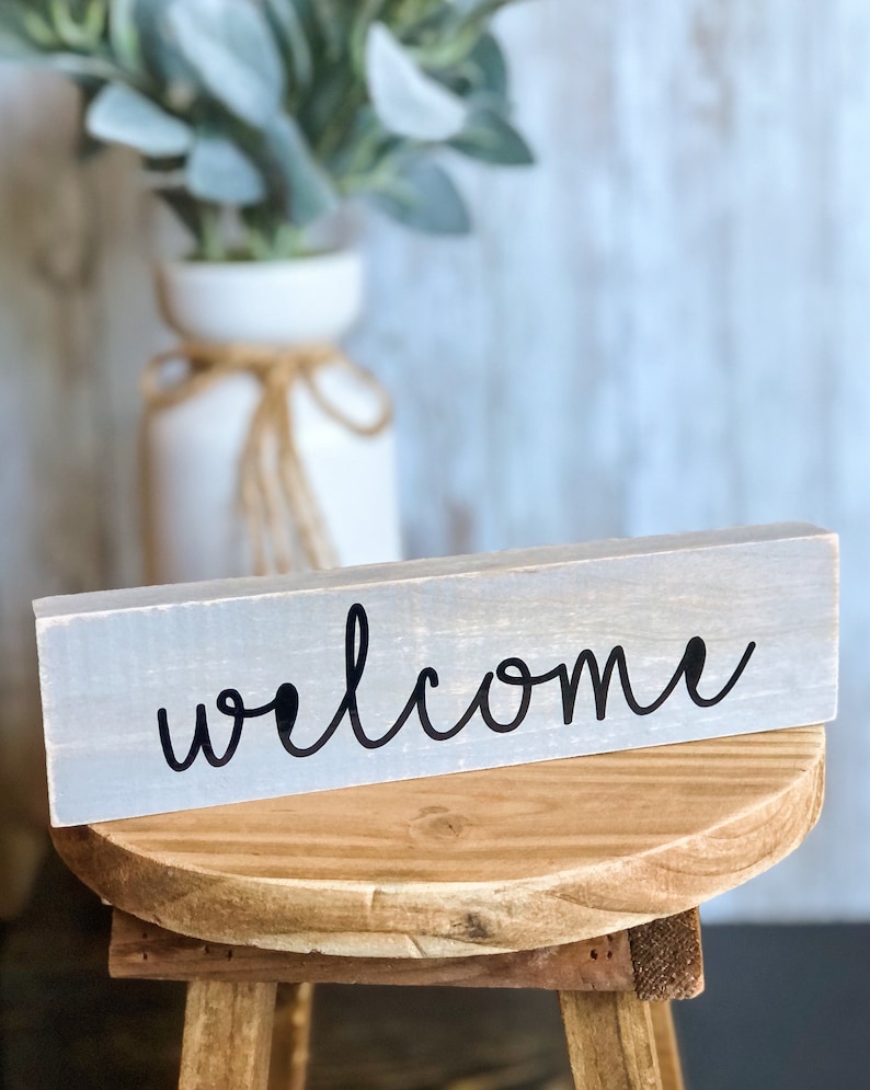 Small Accent Mini Wood Signs, Modern Farmhouse Decor, Mini Distressed ...