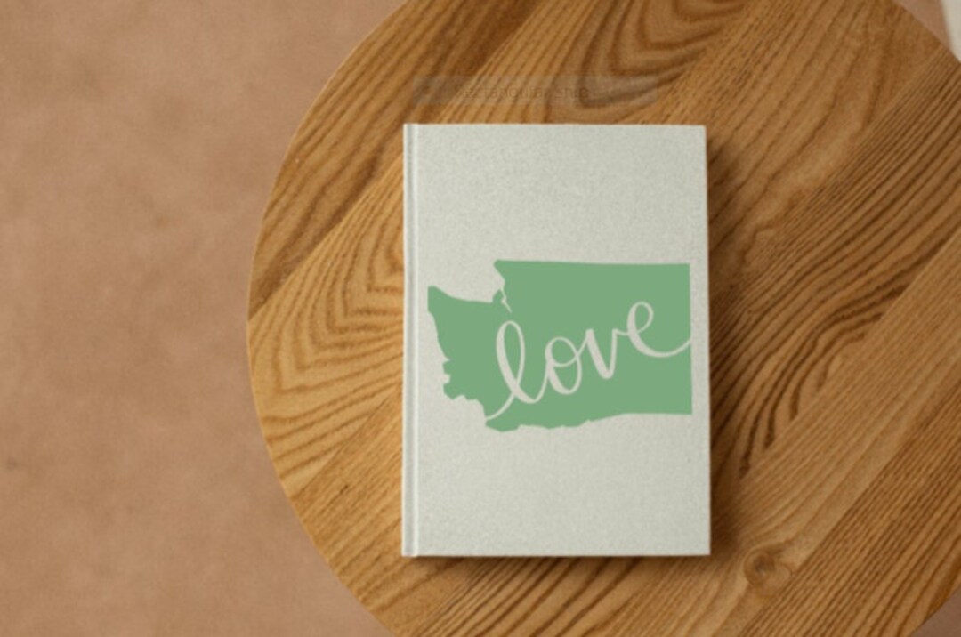 Love Washington State Outline Custom Decal, Cute Washington Car Decal ...