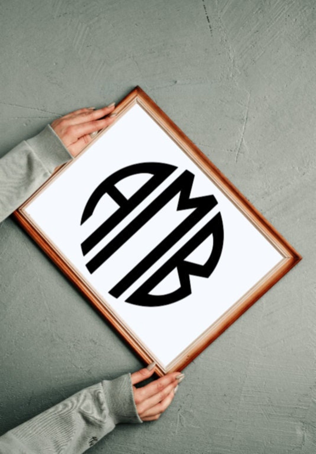 Custom Initials Monogram Vinyl Decal, Monogram Name Decals, Logo ...
