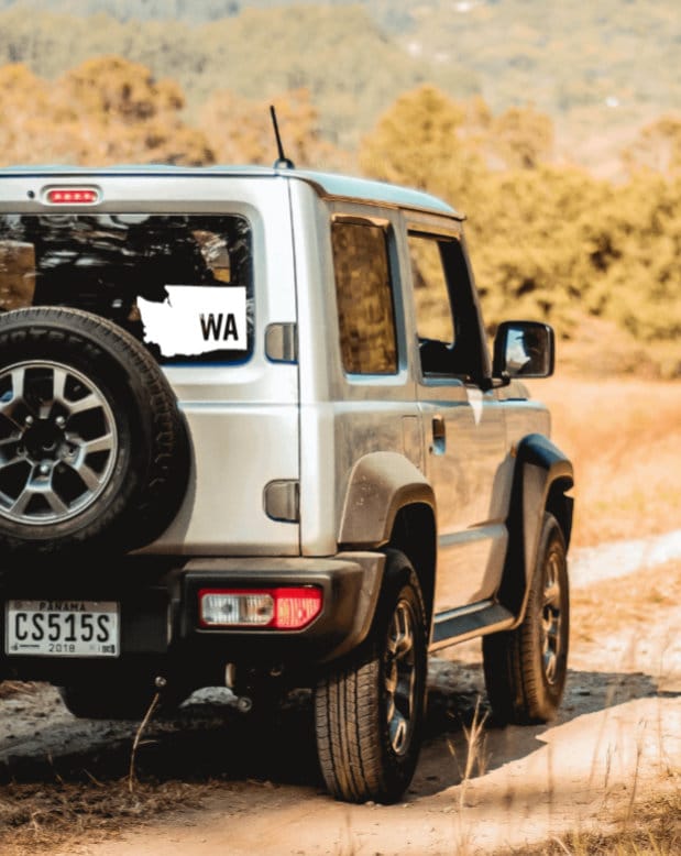 Washington State Outline Custom Decal - WA Car Decal - Washington Water ...