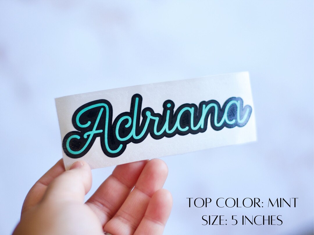 Custom Double Layer Name Vinyl Decal (black Bottom Layer),two Color ...