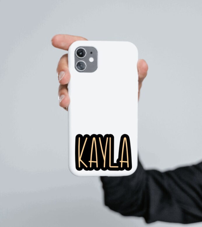 Custom Double Layer Name Vinyl Decal (black Bottom Layer), Two Color ...