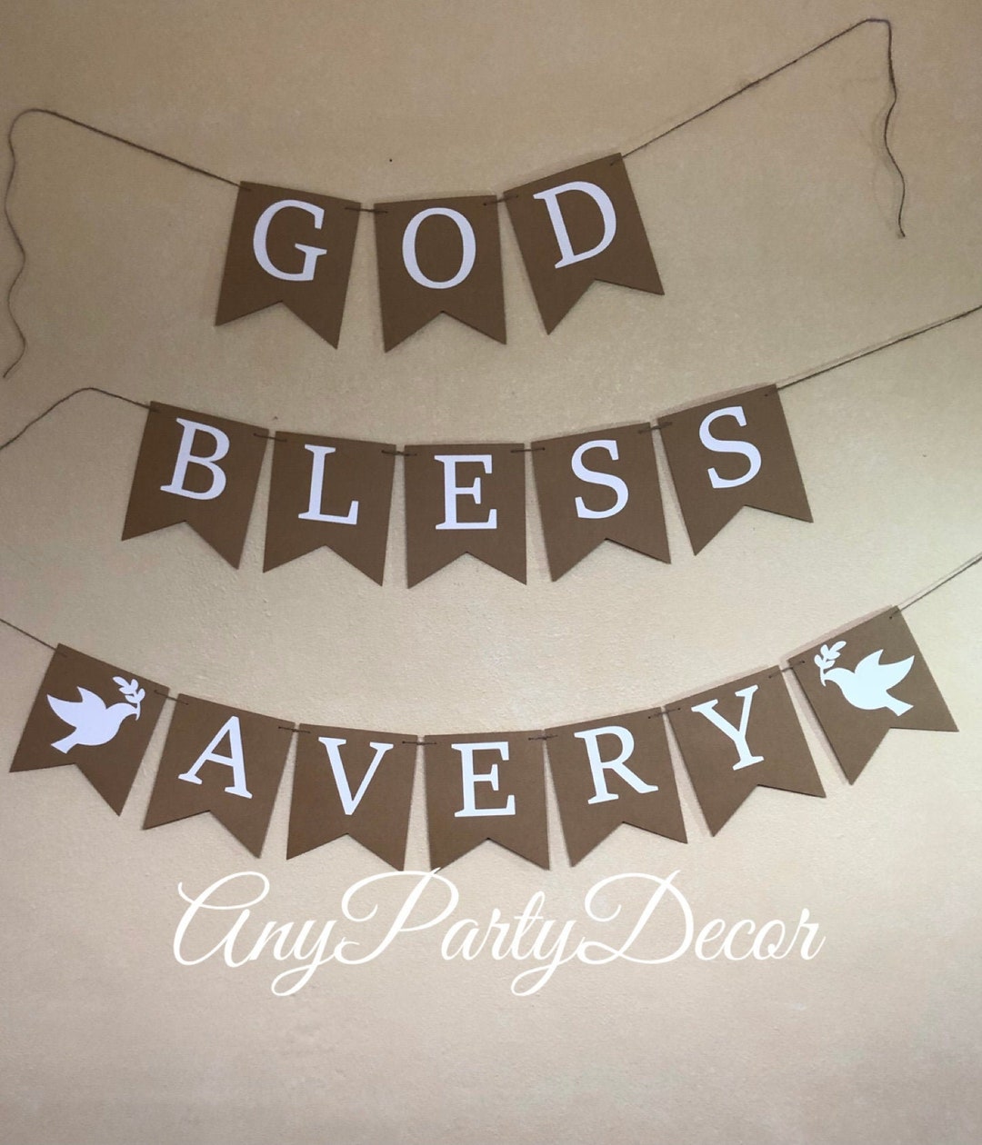 Confirmation Dove Personalized Banner, Communion God Bless Personalized ...