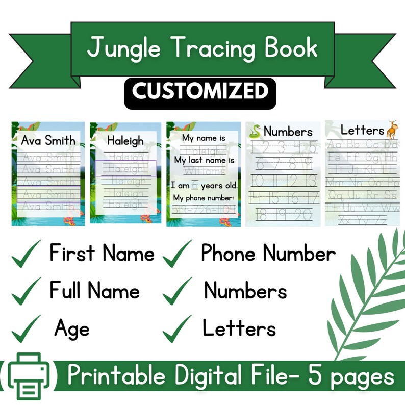 custom-jungle-name-tracing-printable-digital-download-personalized