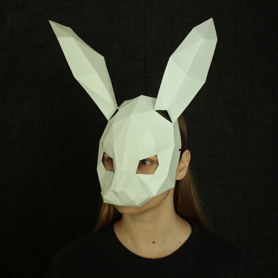 DIY Rabbit Half Mask Template Paper Craftdiy Printable Mask - Etsy