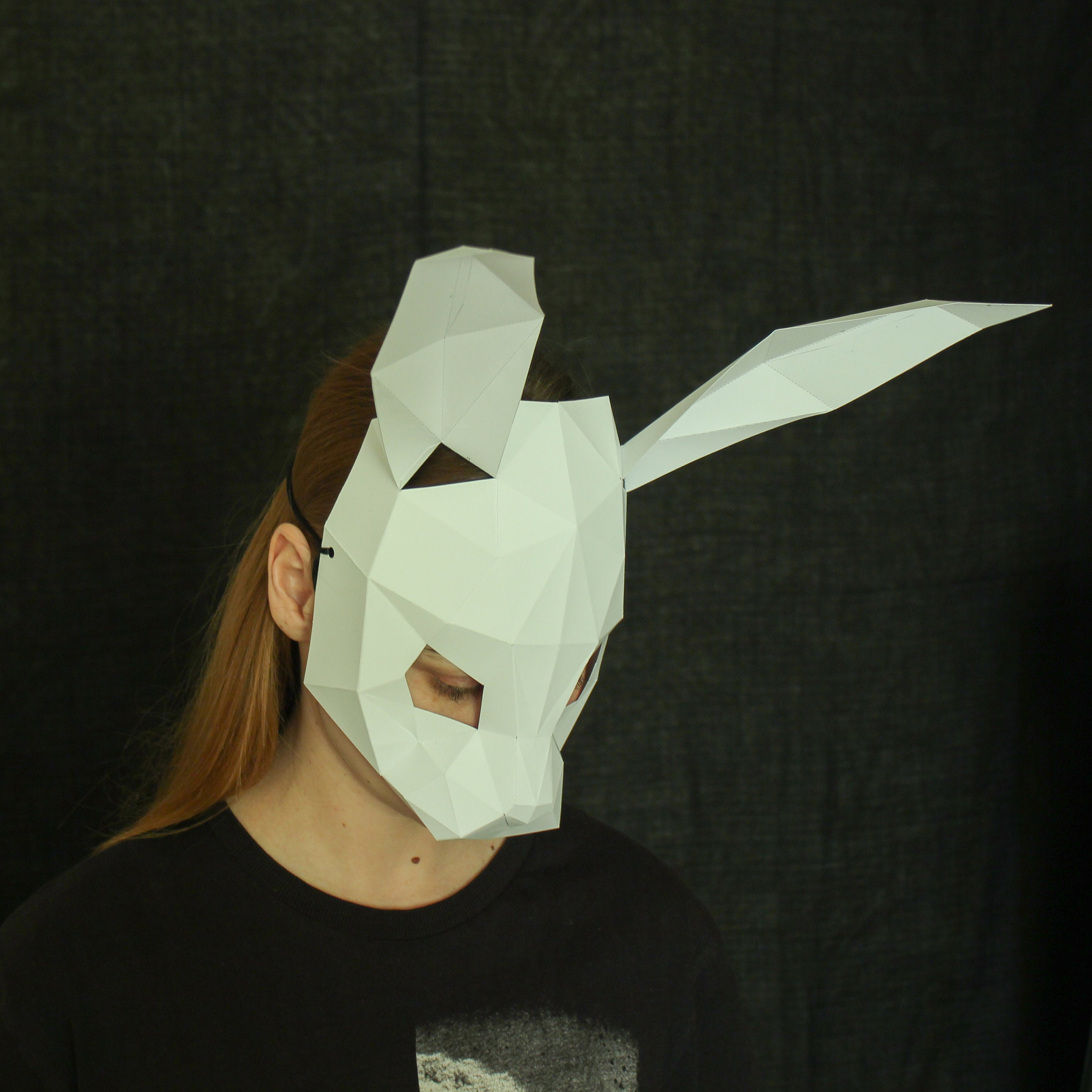 DIY Rabbit Half Mask Template Paper Craftdiy Printable Mask | Etsy