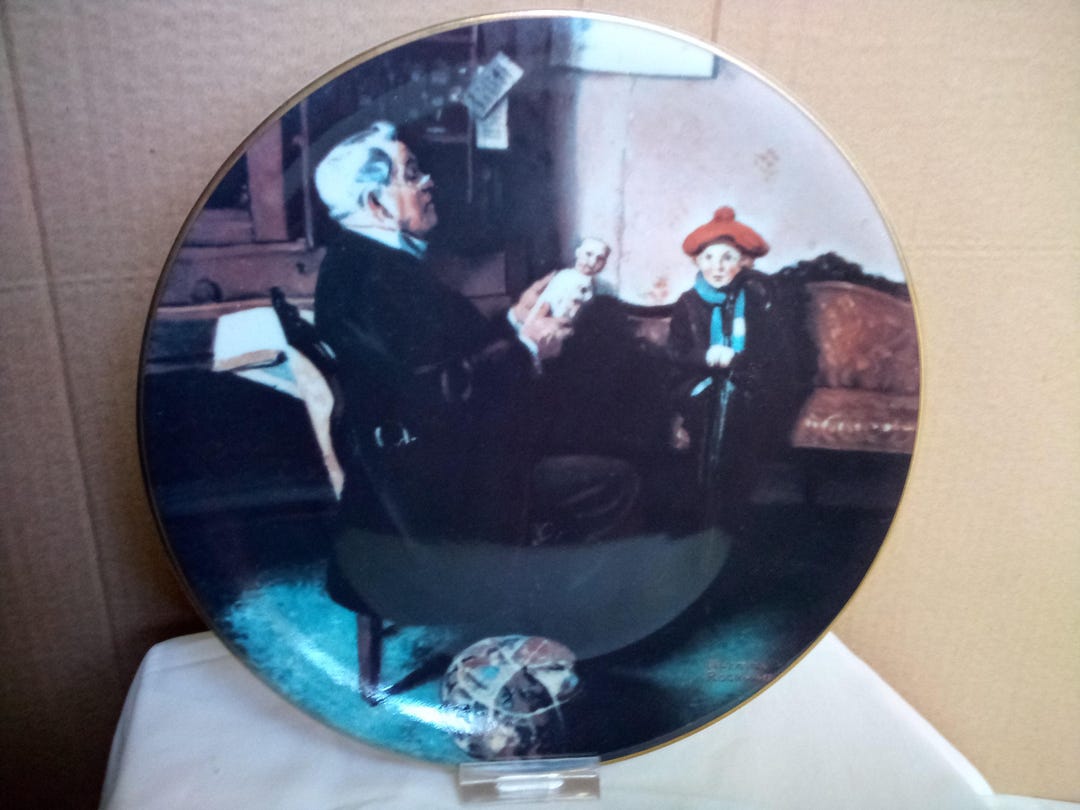 Norman Rockwell Plate Titled the Doctor and the Doll 1977 First Limited ...