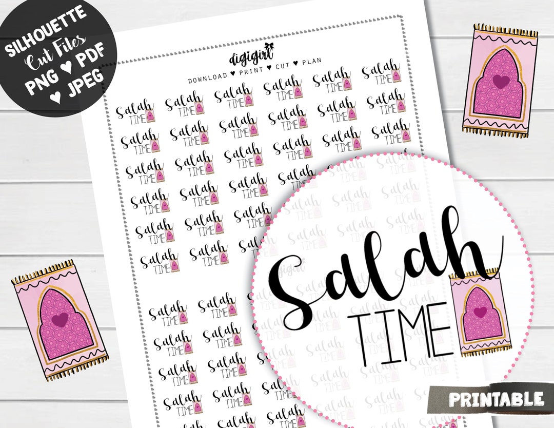 Muslim Stickers PRINTABLE Prayer Planner Stickers Pray Reminder Salah ...