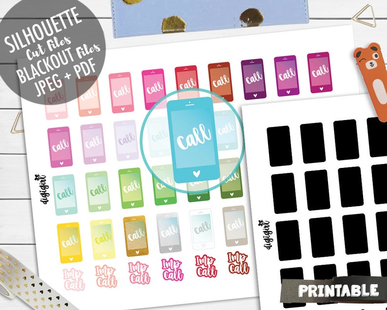 Call Printable Planner Stickers, Erin Condren Planner Stickers ...