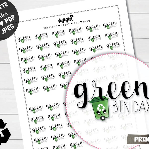Green Bin Planner - Etsy