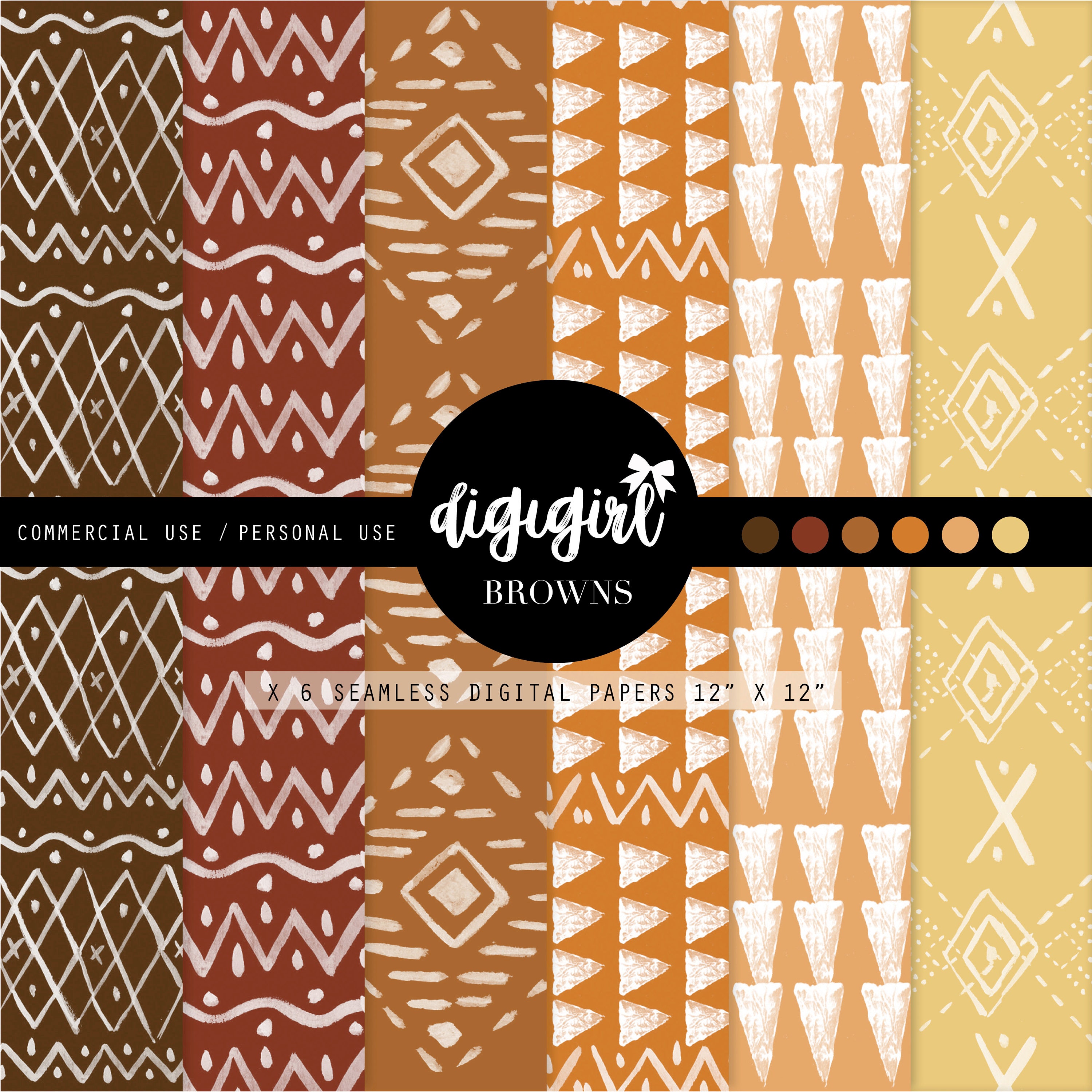 Mud Cloth Wallpaper African Digital Paper Hand Painted Tribal ...