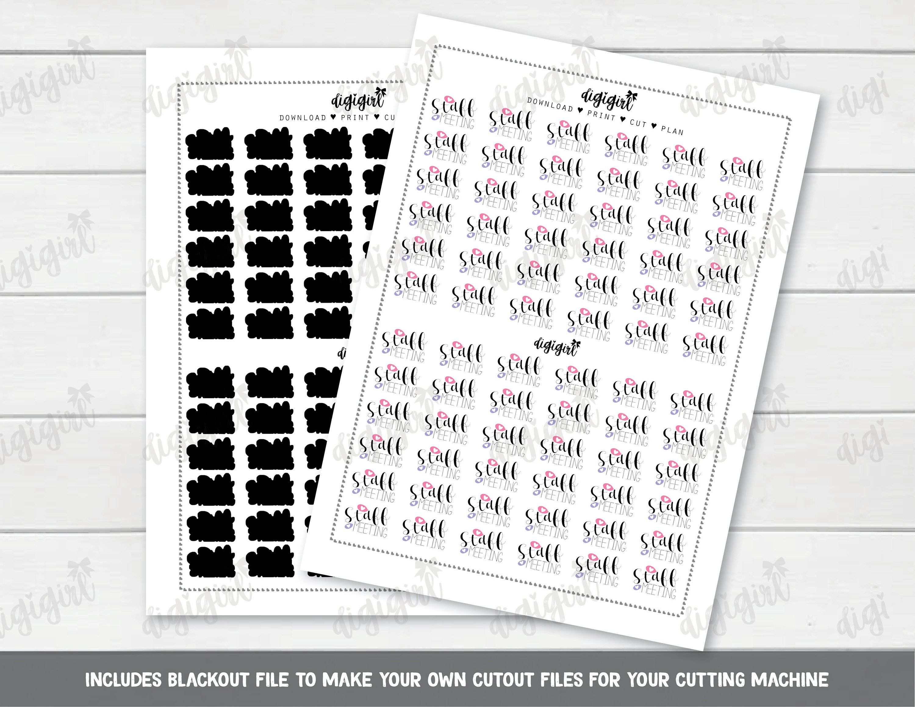 Meeting Planner Stickers PRINTABLE Staff Work Meeting Stickers Reminder ...