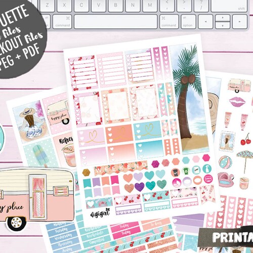 Pastel Rainbow Printable Planner Weekly Kit Erin Condren - Etsy
