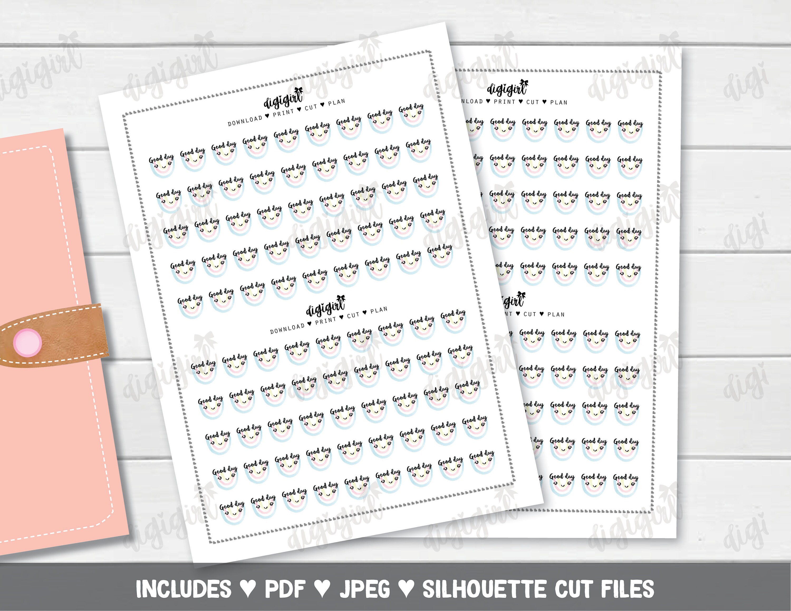 Mood Tracker PRINTABLE Stickers Good Day Weekly Daily Moods Wellness ...