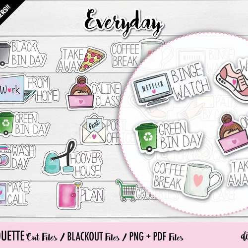 Everyday Stickers Printable Digital Planner Stickers - Etsy