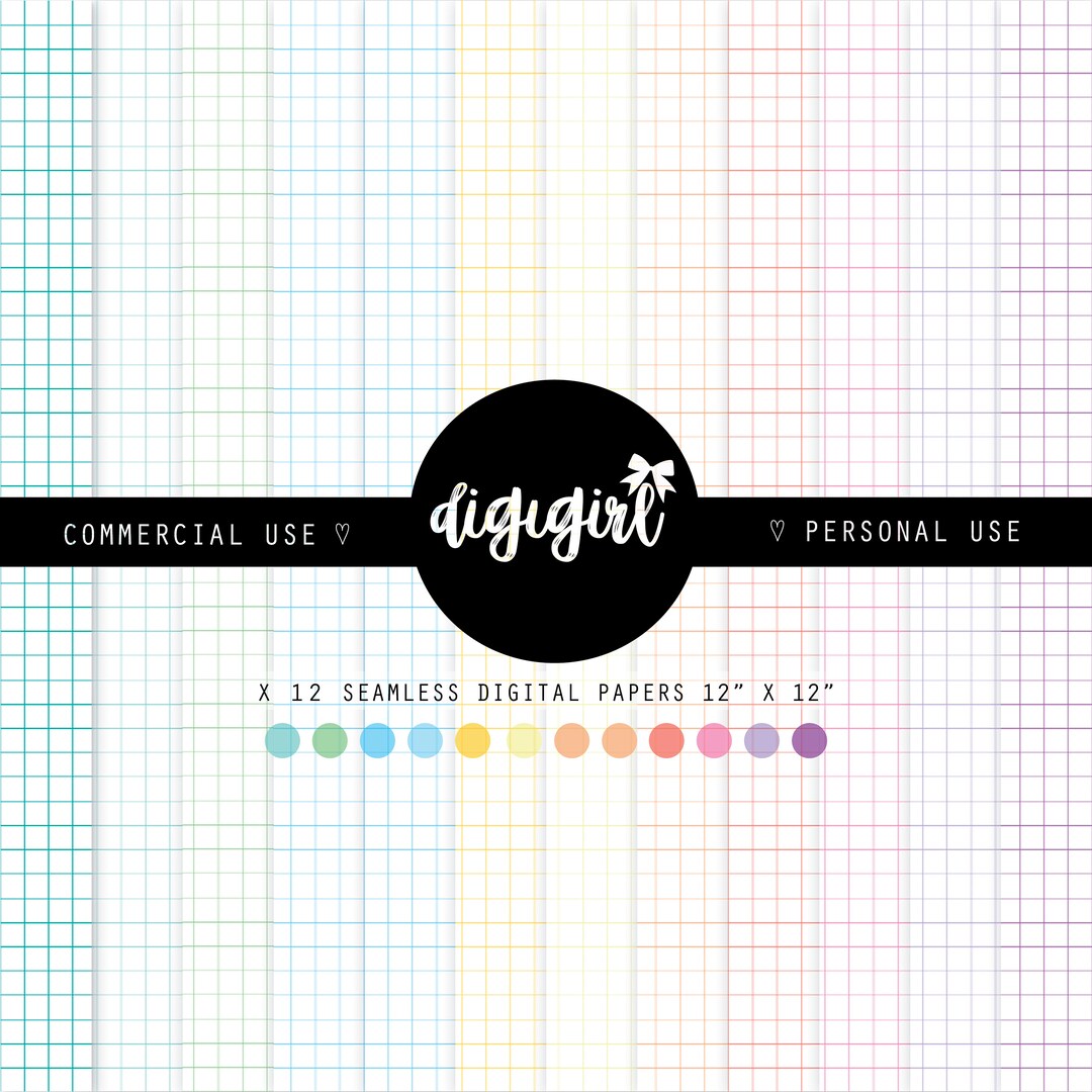 Graph Digital Paper Notebook Journal Paper Dot Grid Homeschool ...