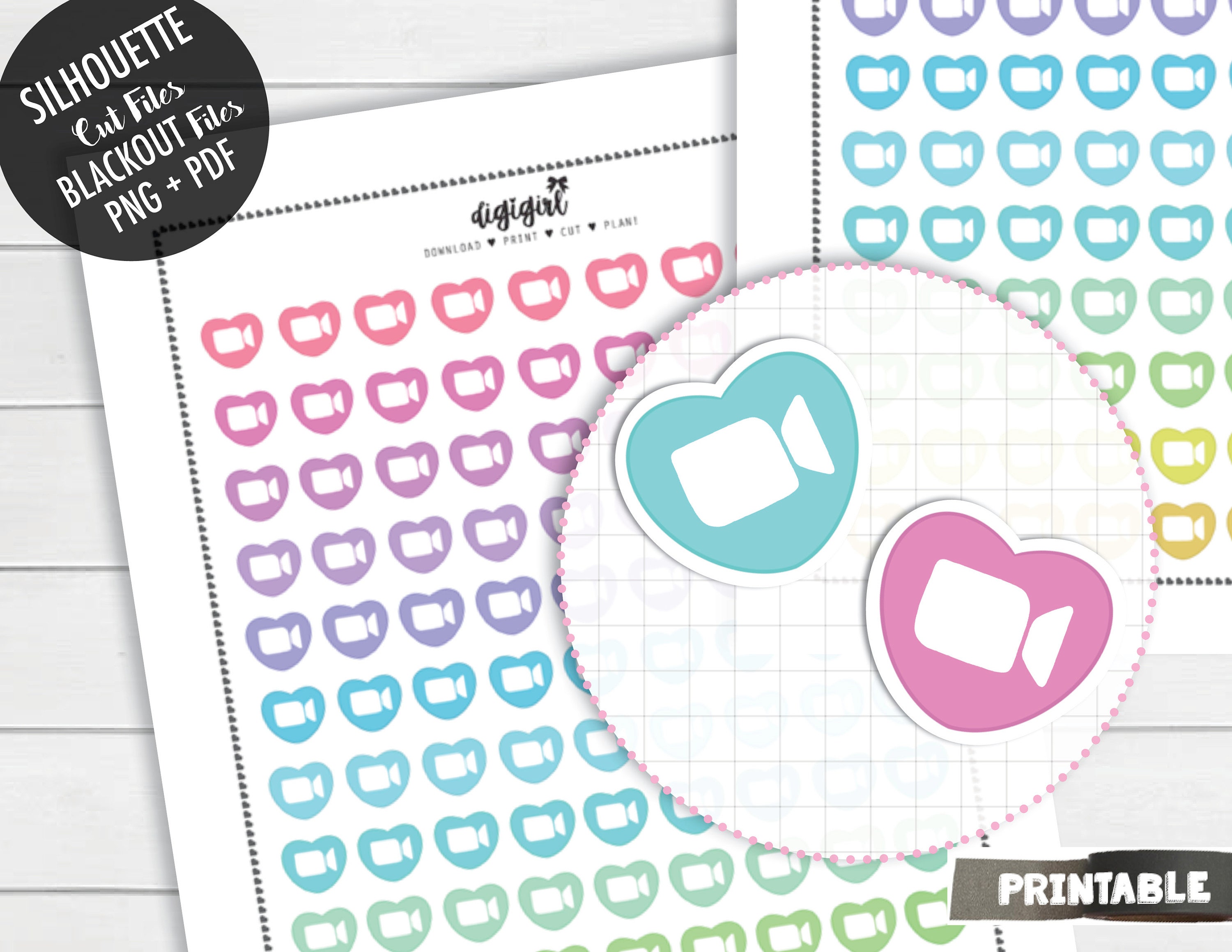 Meeting planner Printable Stickers Zoom Webinar Recordatorio Virtual ...