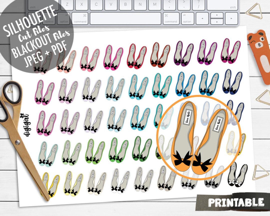 Fashion Printable Planner Stickers Cute Shoes Goodnotes Kate Shoes ...