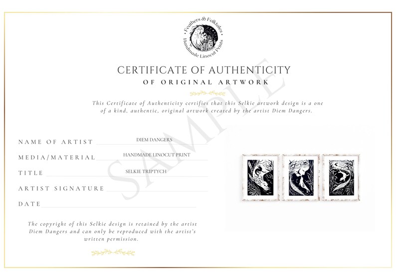 Selkie Tattoo Design, Tattoo Ticket, Mythical Creature - Etsy