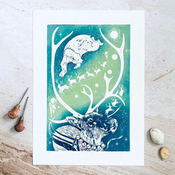 Nordic Reindeer - Etsy