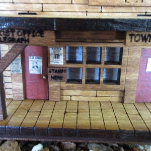 HO Scale Miniature Old Western Town Center Rustic Building American Old ...