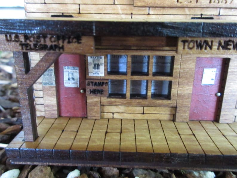 HO Scale Miniature Old Western Town Center Rustic Building - Etsy