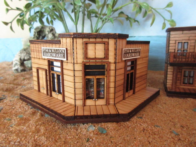 HO Scale Star and Bullock Hardware, Deadwood, Old West Miniature Rustic ...