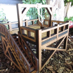 O Scale Miniature Old Western Gallows Train Decor Accessories 1:43 ...