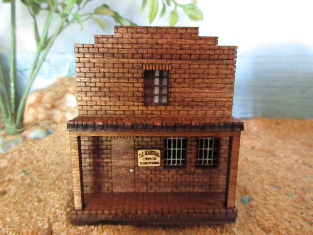 HO Scale Gunsmoke Dodge City Marshal Office/Jail — Old West Miniatures