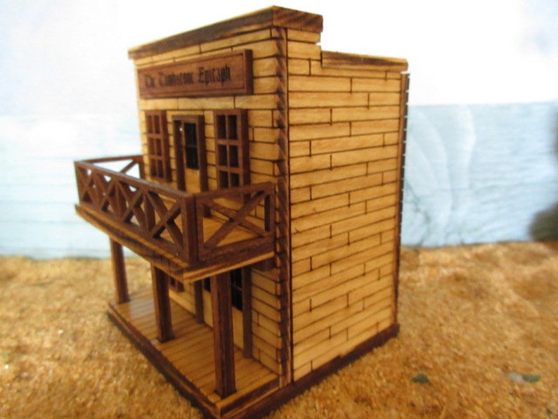 HO Scale 1:87 Miniature Tombstone Epitaph, OK Corral Wyatt Earp ...