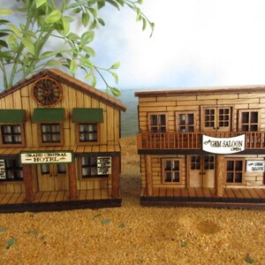 HO Scale 1:87 Grand Central Hotel, Deadwood, Old West Miniature Rustic ...