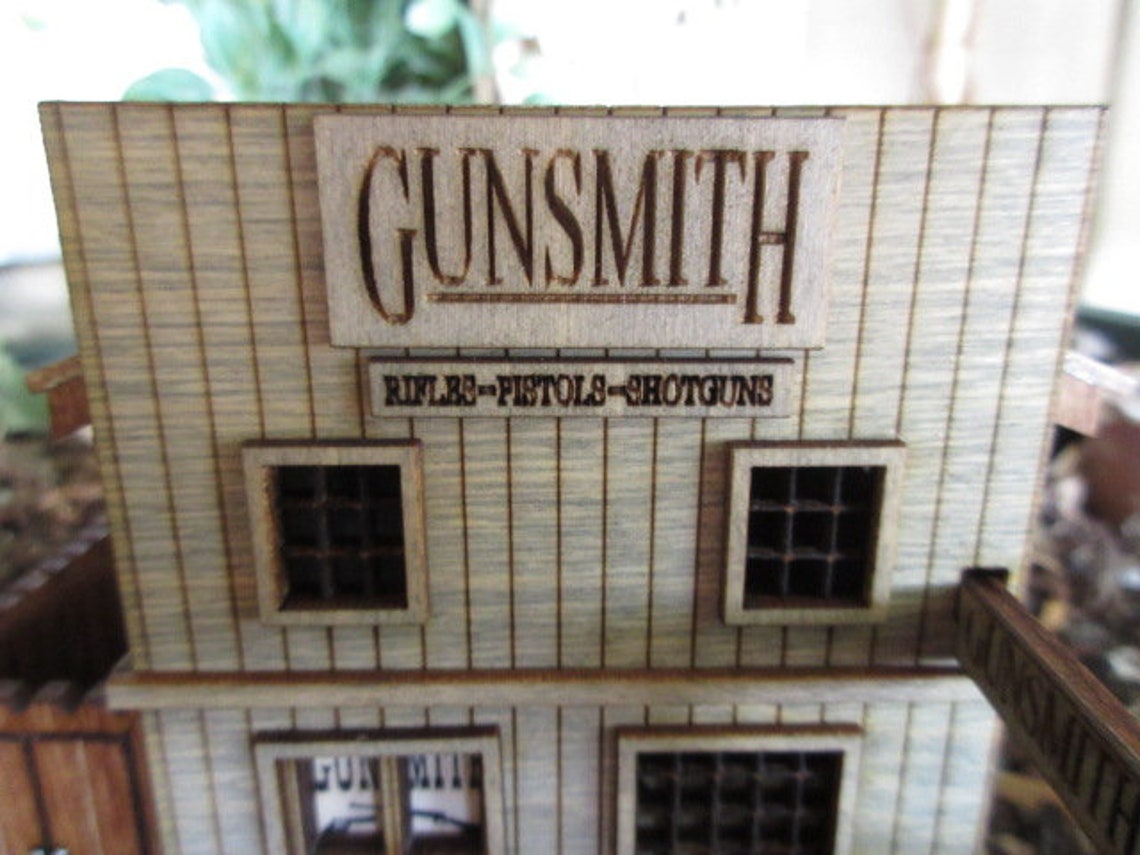 HO Scale Old West Gunsmith Building 1:87 Miniature Western | Etsy