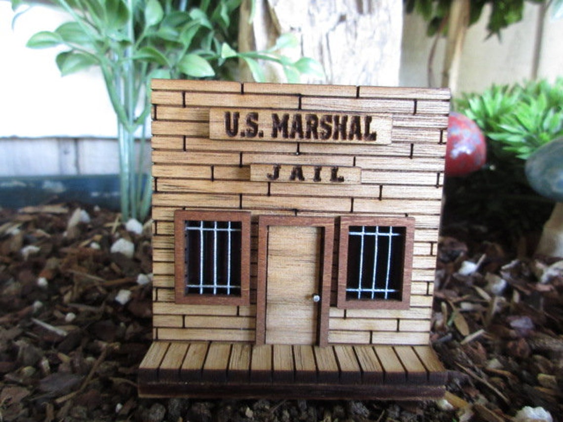HO Scale US Marshal Jail, Miniature Old West Building (1:87) - Etsy