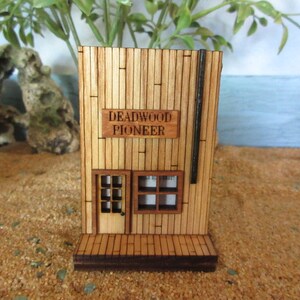 HO Scale Deadwood Pioneer and Telegraph, Old West Miniature Rustic ...
