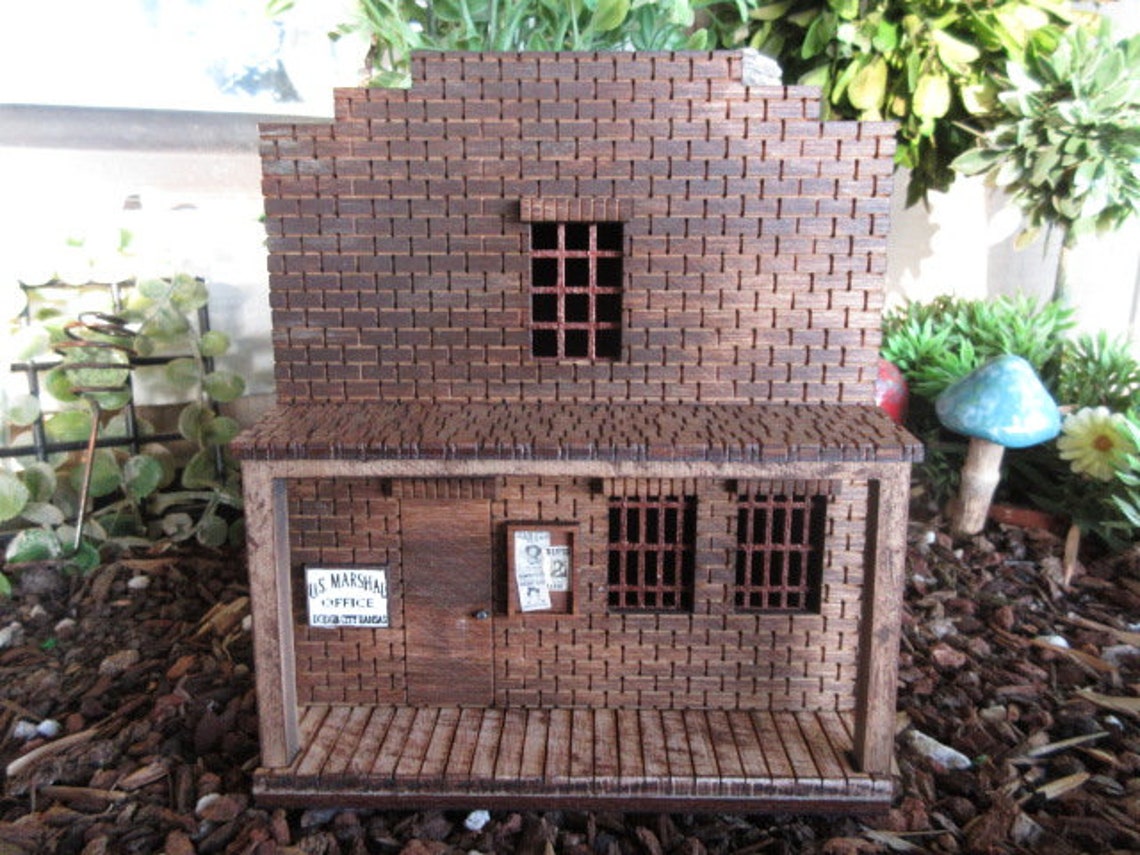 O Scale Miniature Gunsmoke Dodge City Marshal Office/jail Matt - Etsy